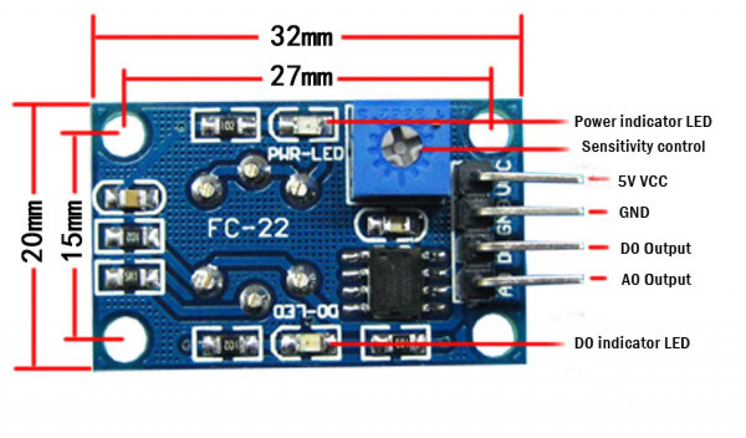 MQ5 Gas Sensor Semiconductor Sensor for Flammable Gases
