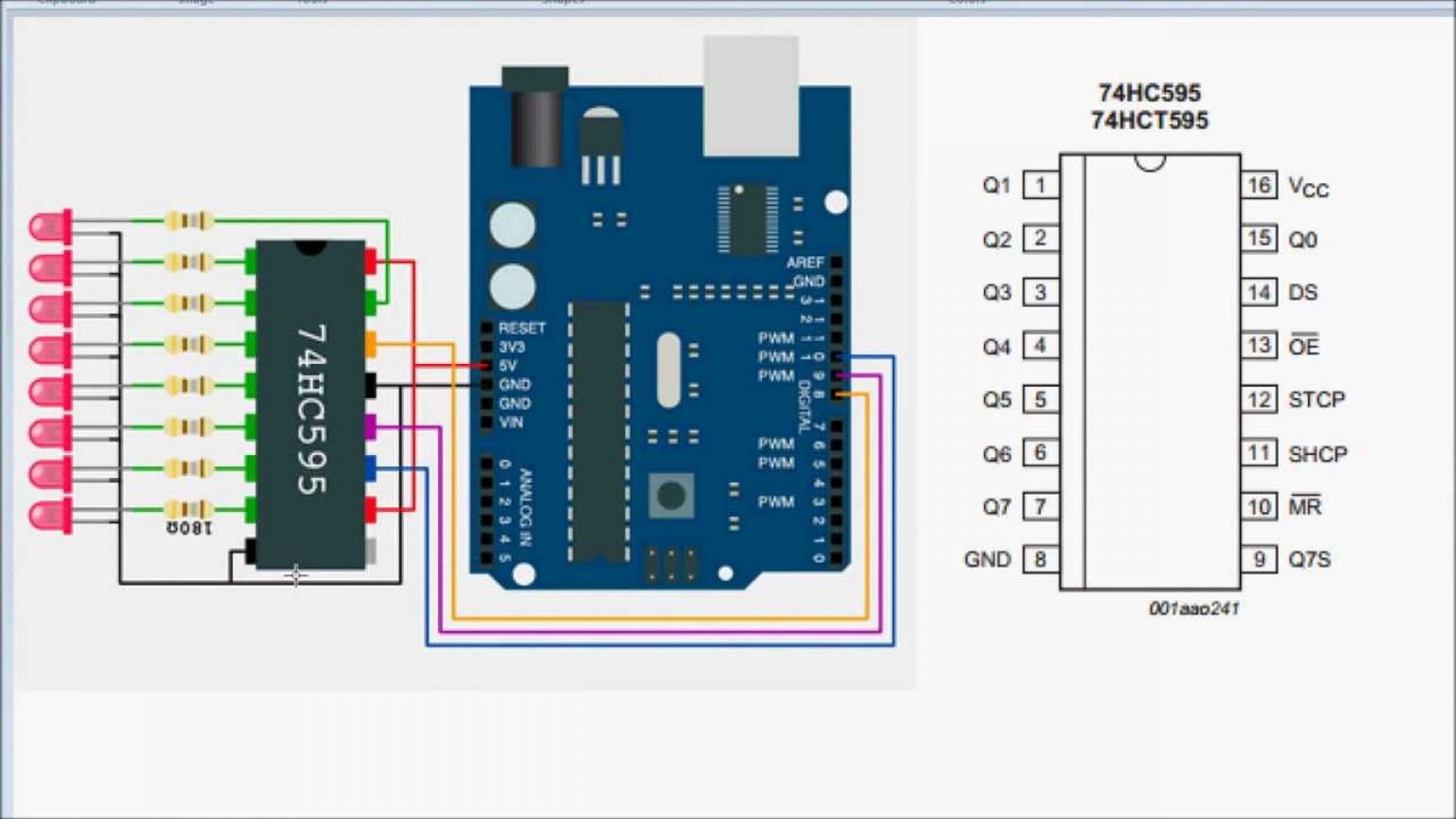 74HC595 Shift Register 7-Segment 8-Bit Serial-in Parallel-Out | Majju PK