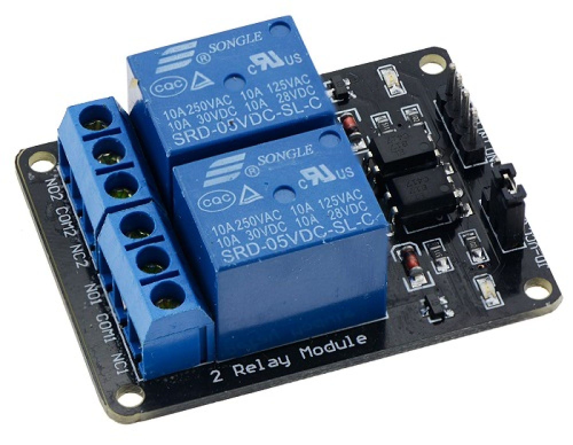 Relay Module 5v 2-Channel Relay Board with Optocoupler | Majju PK