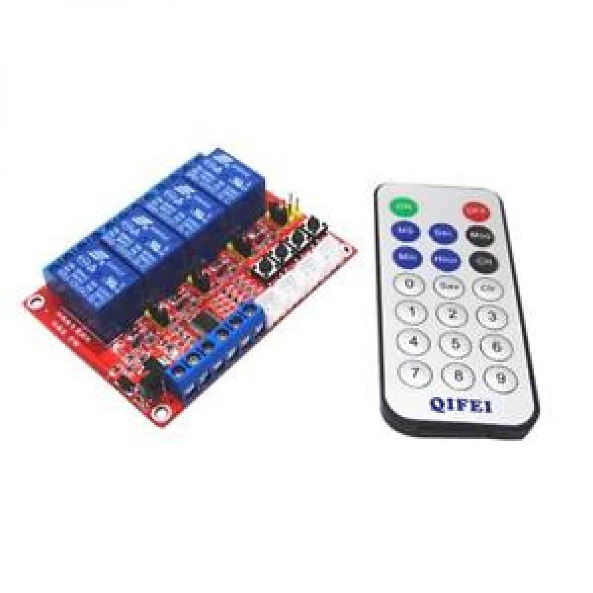 4 CHANNEL IR INFRARED REMOTE CONTROL SWITCH RELAY MODULE BOARD KIT, 12V ...