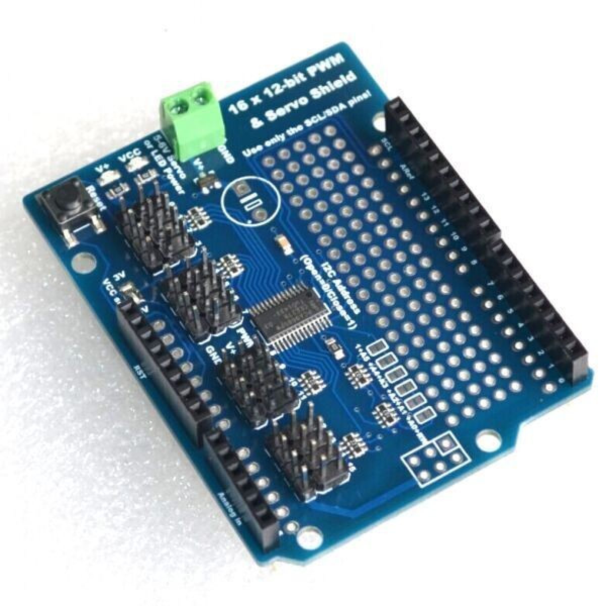 PCA9685, SERVO SHIELD, 12-BIT/16 CHANNEL | Majju PK PCA9685, SERVO SHIELD, 12-BIT/16 CHANNEL | Majju PK