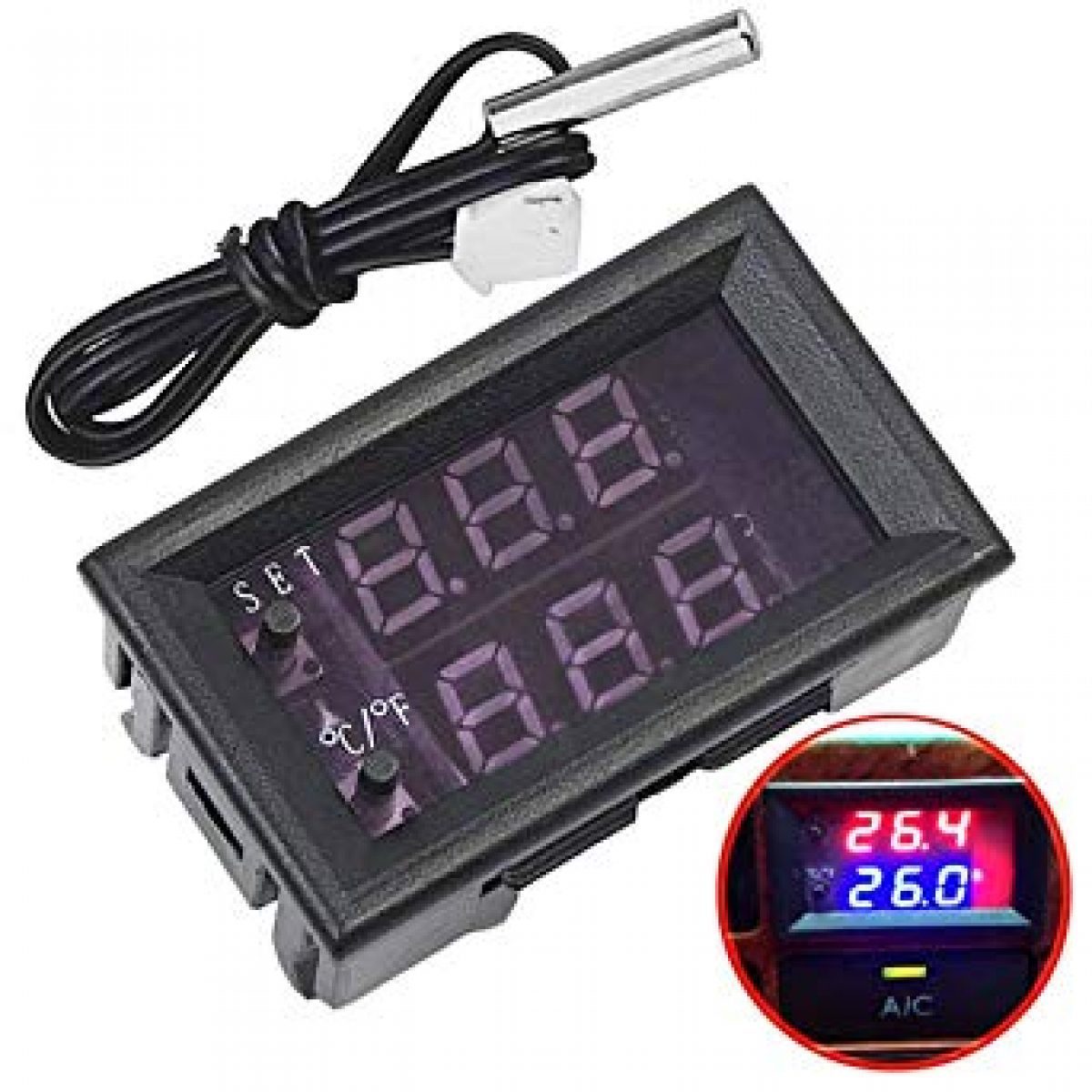 Digital Thermostat Adjustable Temperature Control Module with Display ...