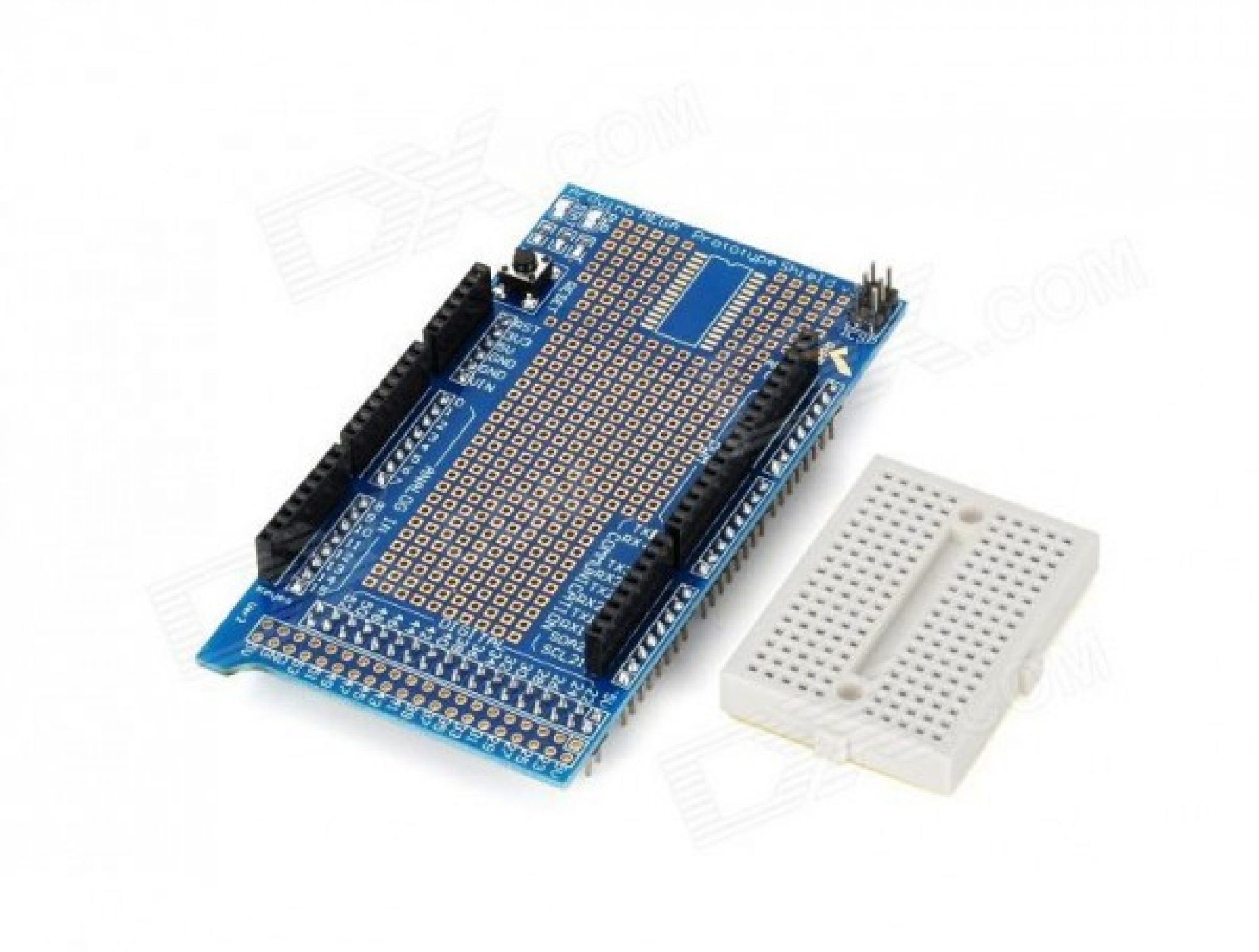 Arduino Mega Prototype Shield V3 with Mini Breadboard | Majju PK