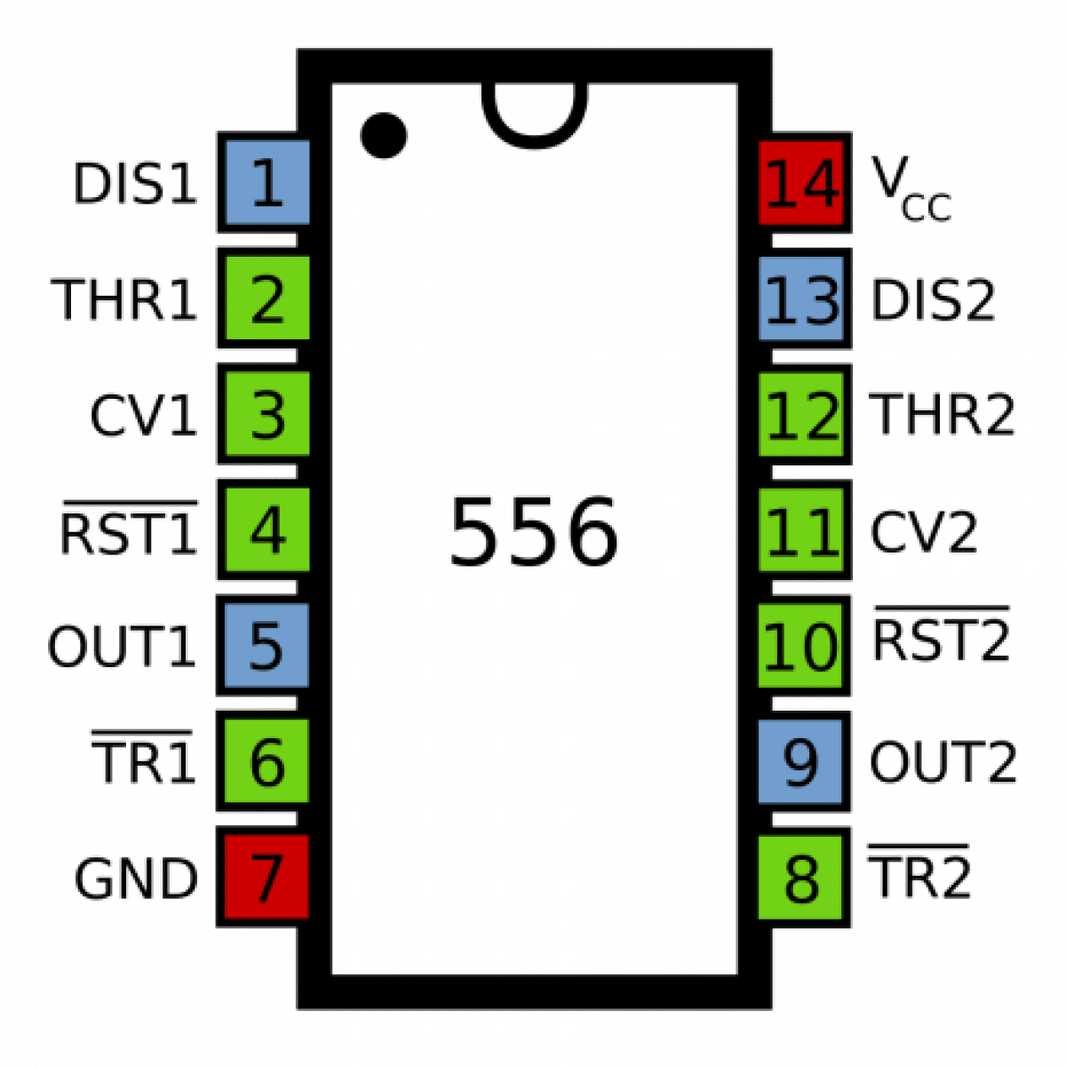 NE556 dual timer IC | Majju PK