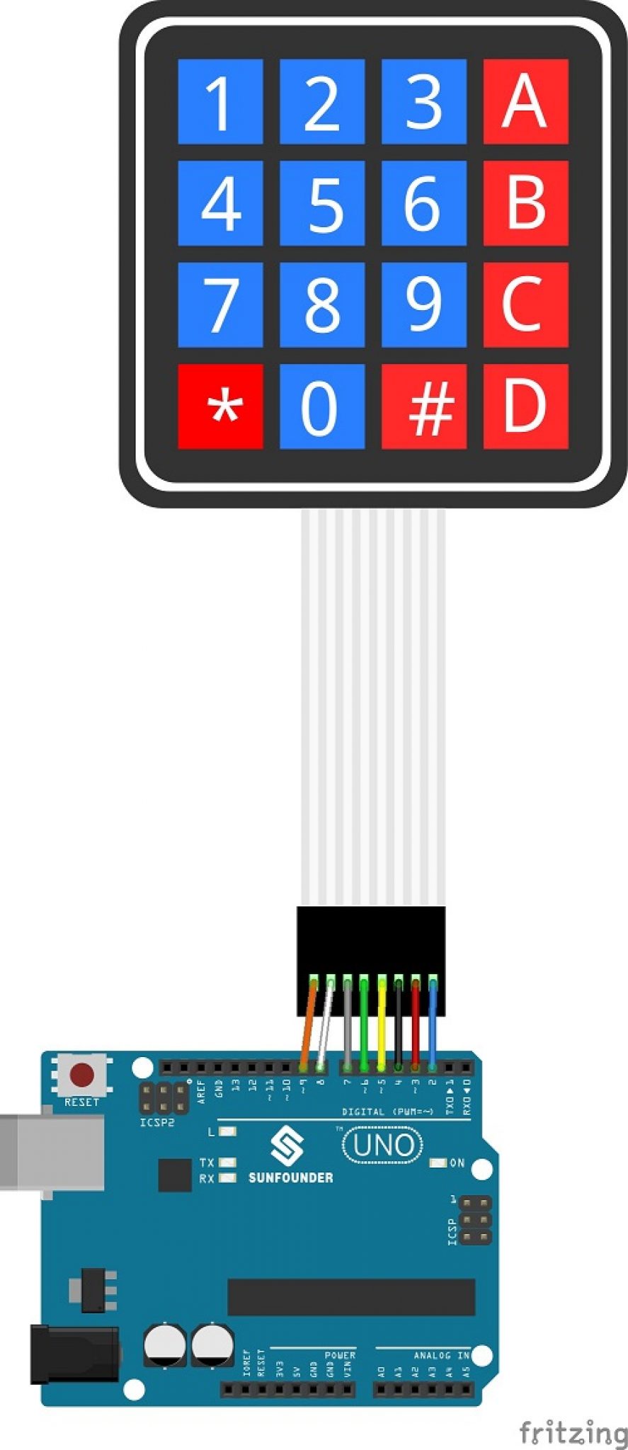 4X4 Keypad Matrix Keypad Arduino Membrane Switch