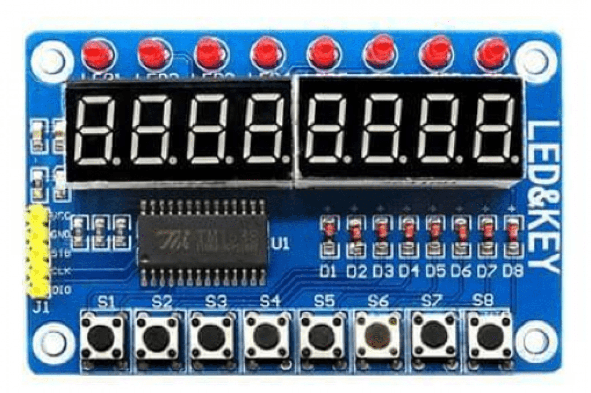 TM1638 Module Key Display For AVR Arduino New 8-Bit Digital LED Tube 8 ... TM1638 Module Key Display For AVR Arduino New 8-Bit Digital LED Tube 8 ...